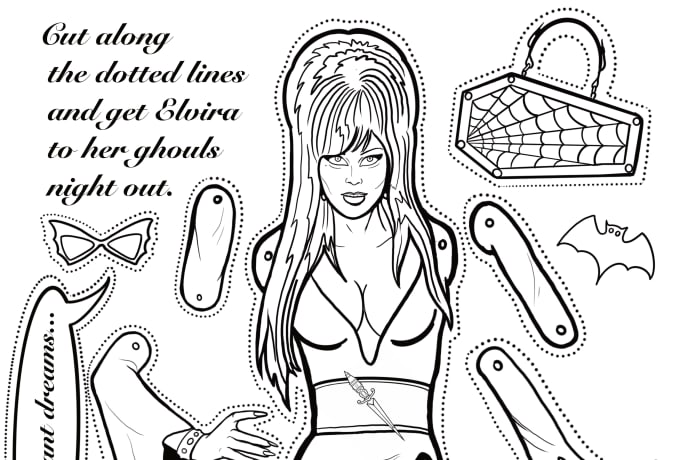 elvira coloring pages