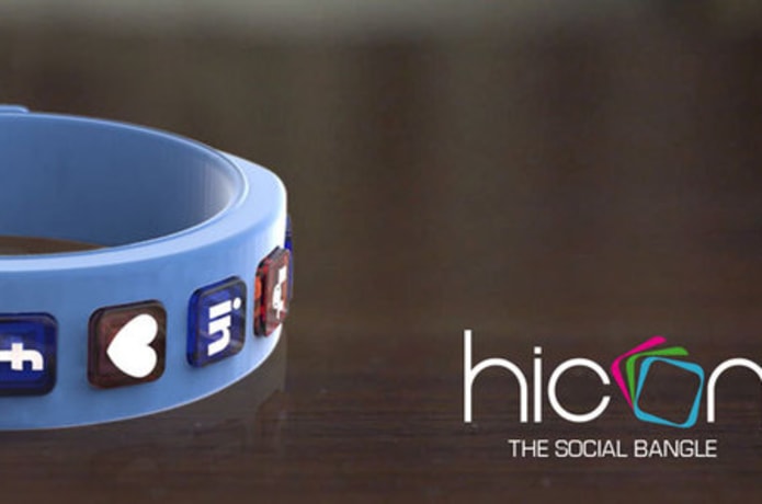 Hicon smartwristband with social network icons | Indiegogo