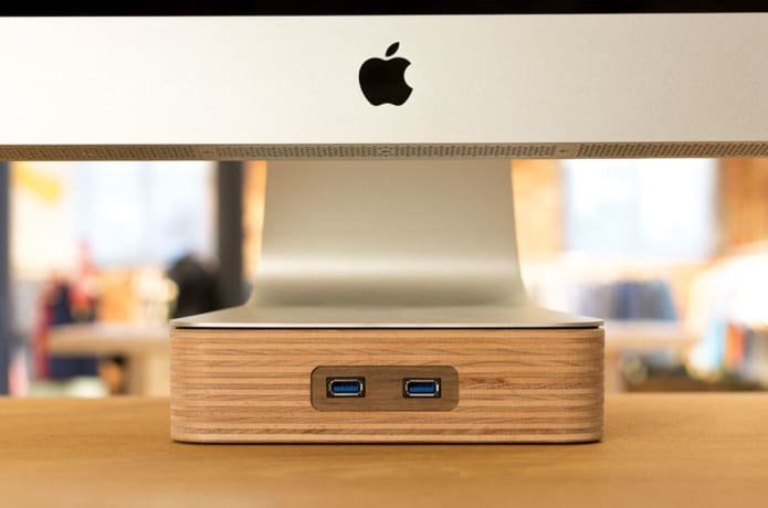woodster - wooden Apple iMac and Thunderbolt Display stand with USB 3.0 ...