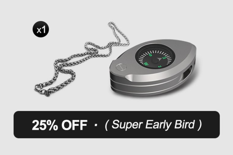 The Polar Pupil-Titanium EDC Compass&Folding Loupe | Indiegogo